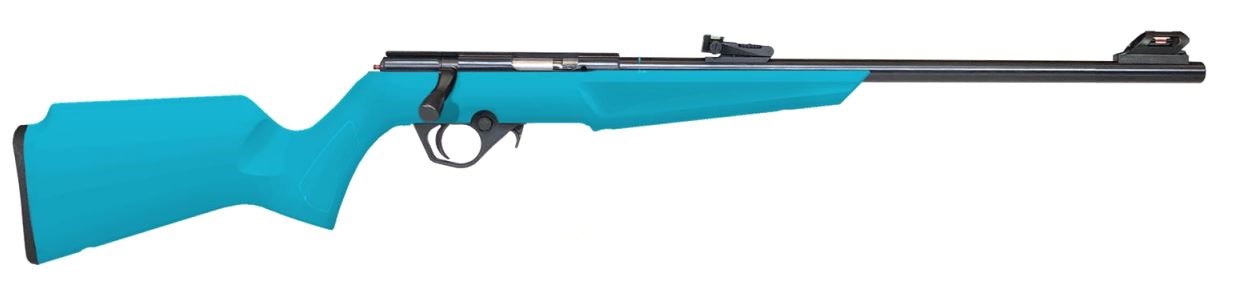 Rossi Compact Bolt Action Rimfire Rifle - Black / Cyan | .22 LR | 16.5 ...